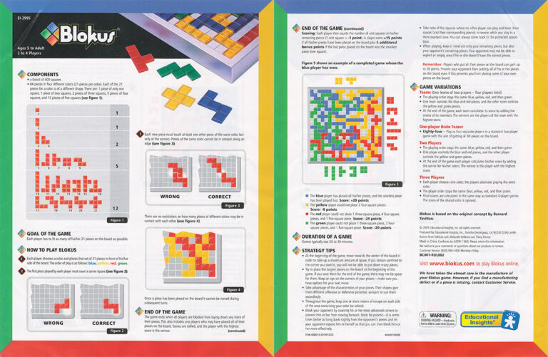 Blokus Board Game Rules and Strategy Guide - Assorted Meeples